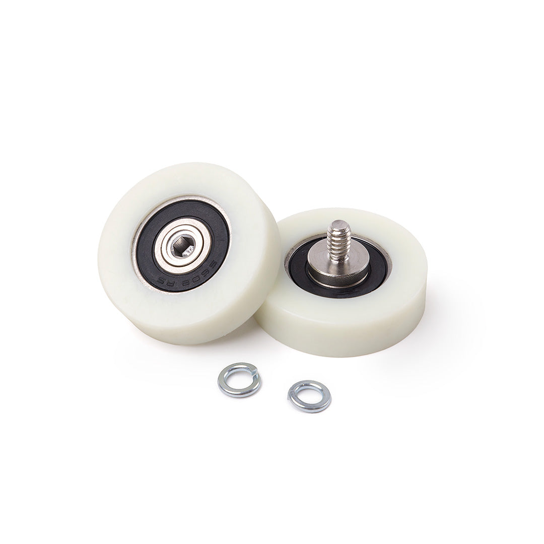 White squeegee wheels with screws and washers NEW & IMPROVED | Mopit