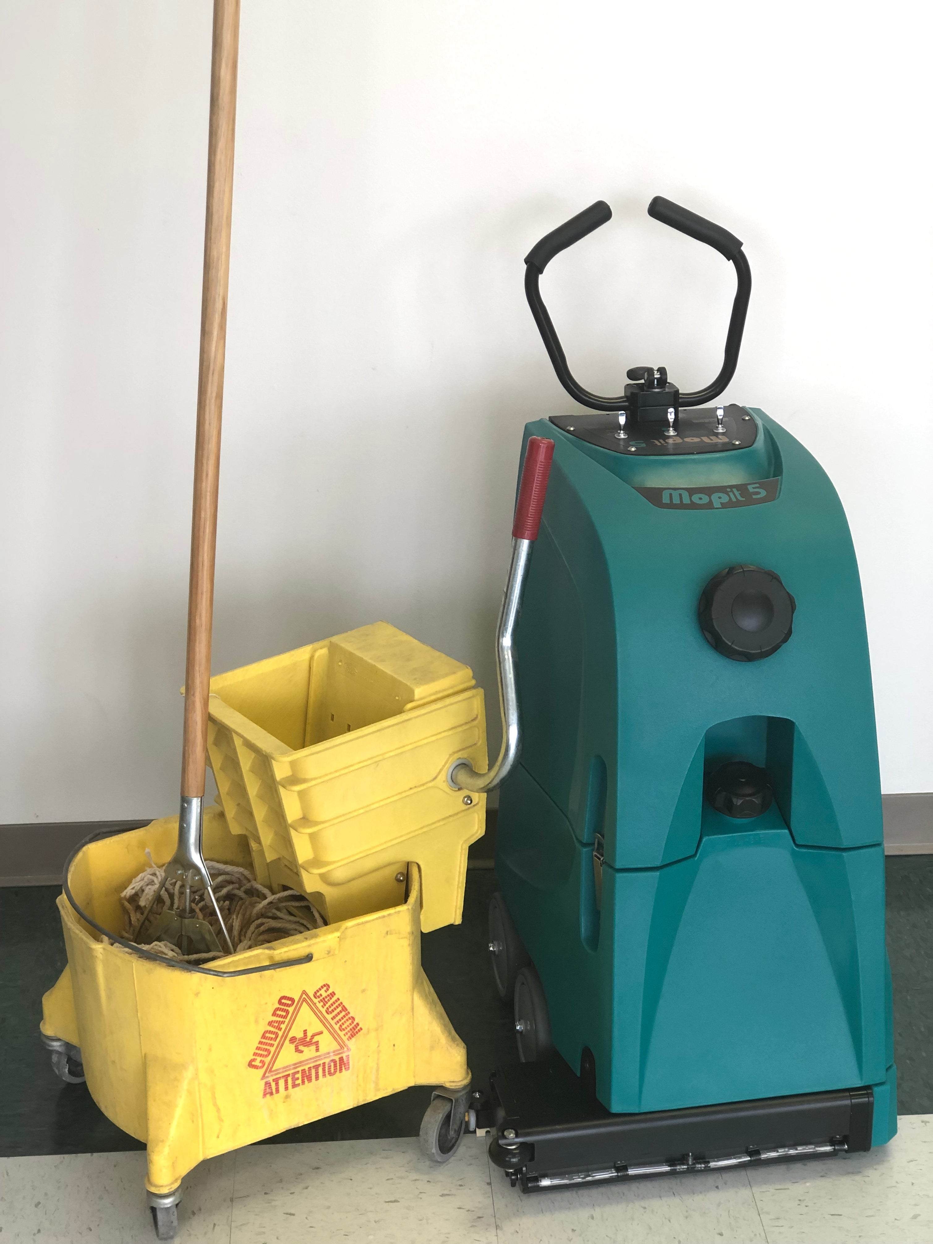 Mopit 5 Cordless 15" Walk Behind Floor Scrubber (Refurbished) | Mopit